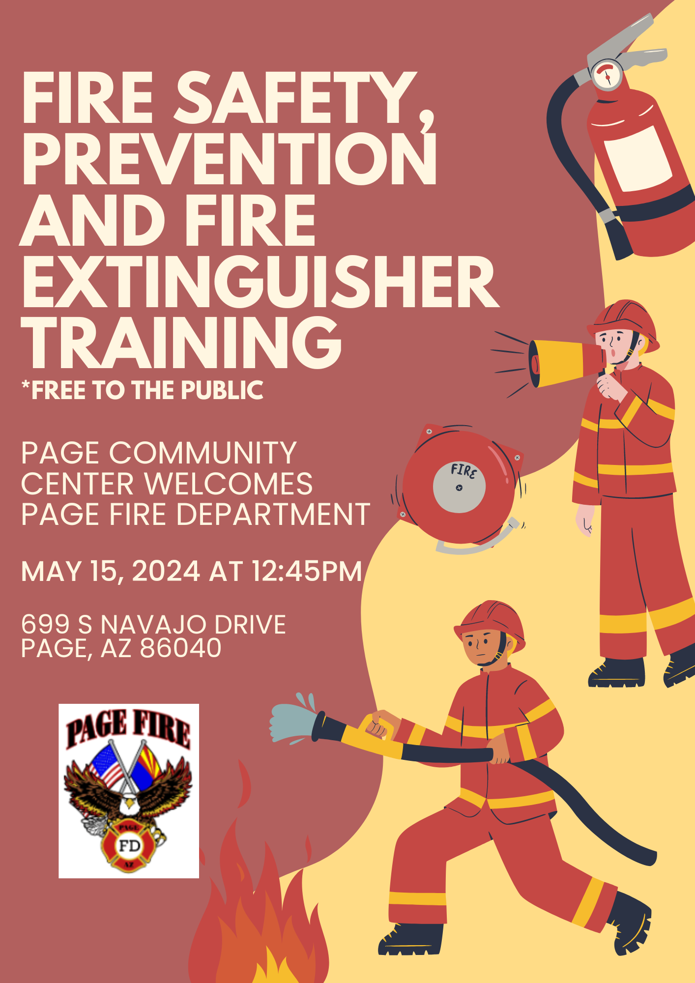 Fire Safety Presentation at Community Center – City of Page