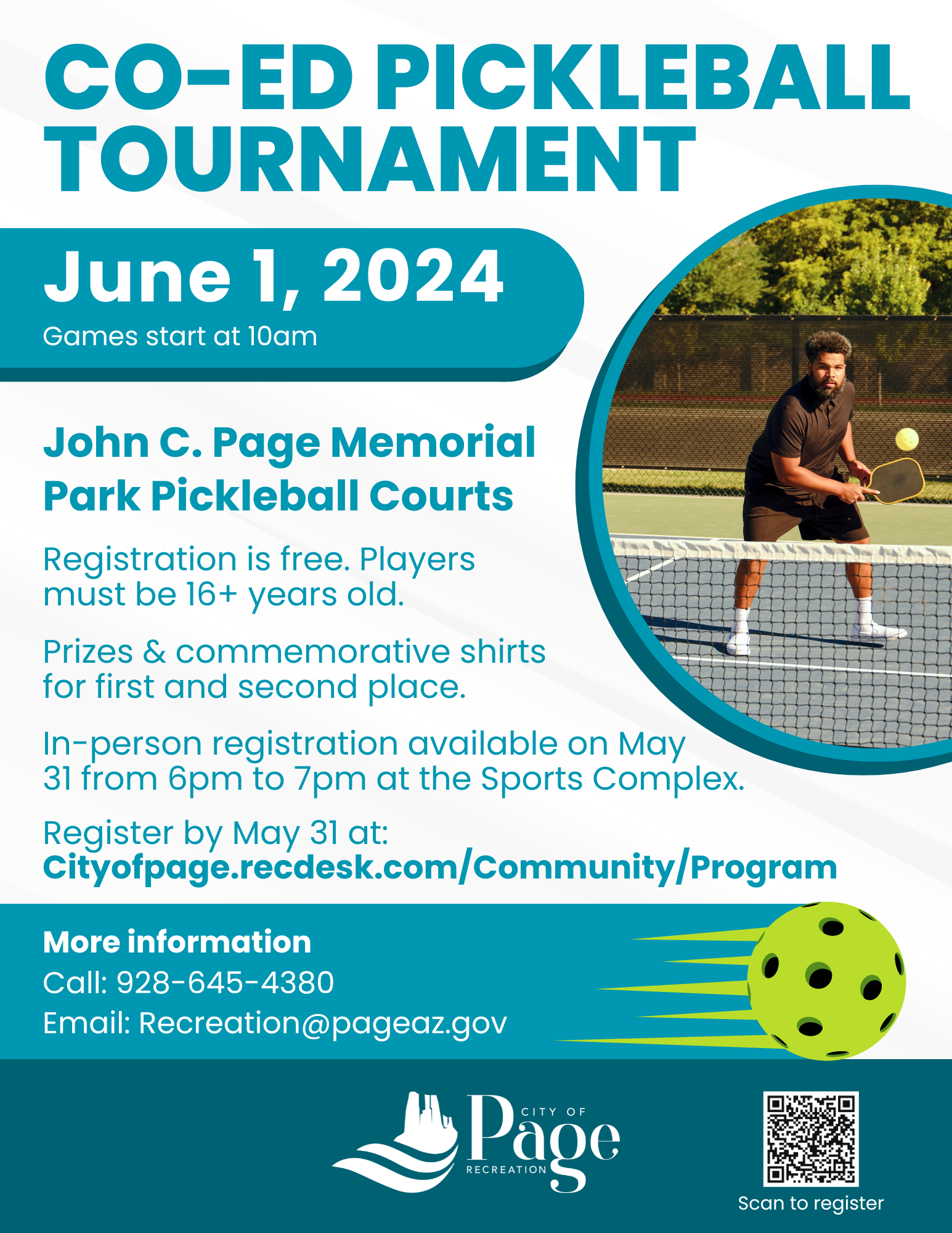Pickleball Tournament Information – City of Page