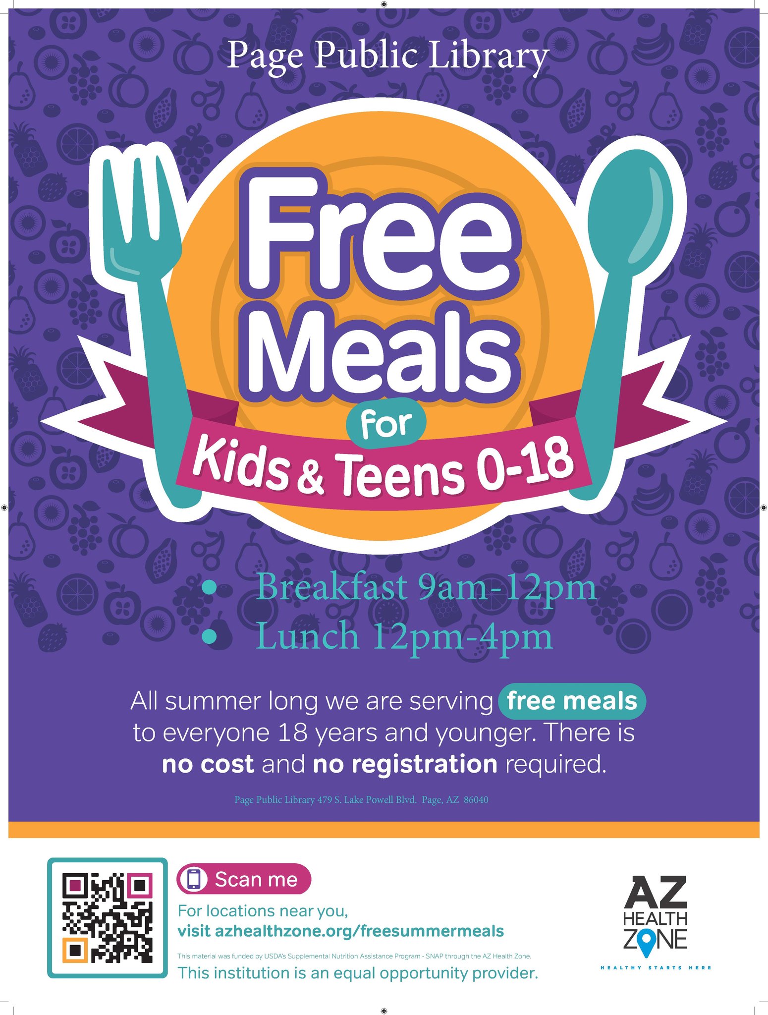 Free Meal Program at Library – City of Page
