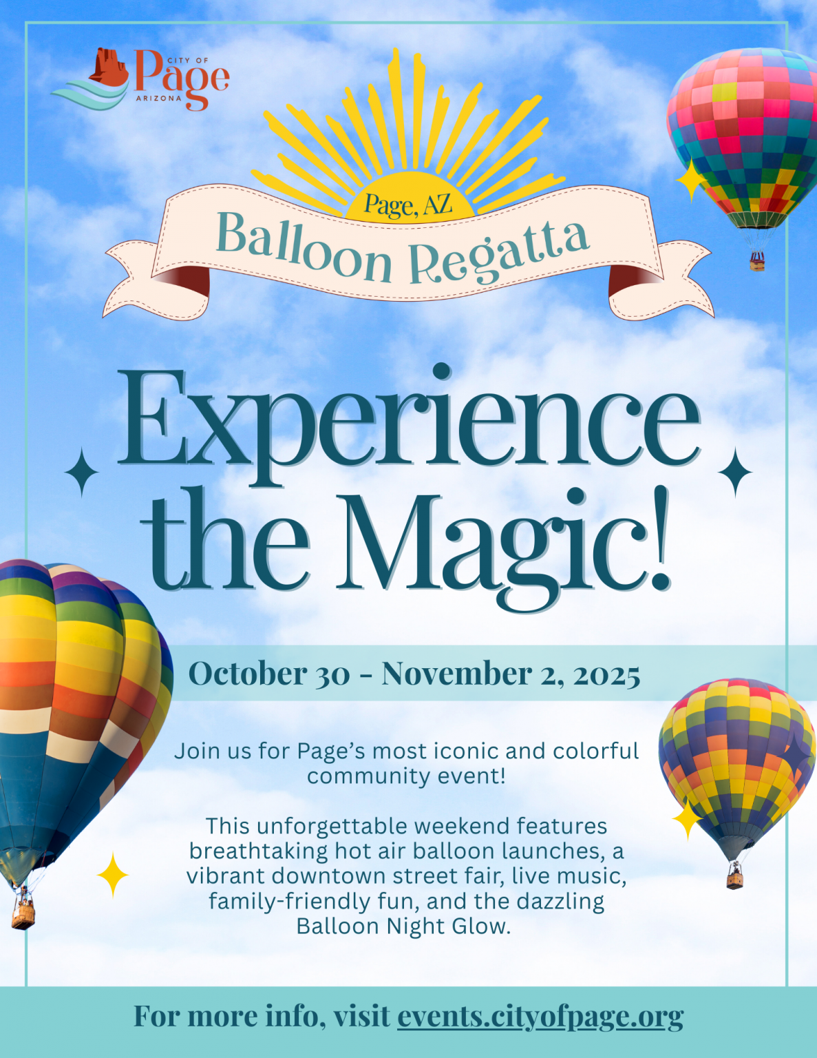 22ND PAGE, AZ BALLOON REGATTA TAKES FLIGHT OCTOBER 30 – City of Page